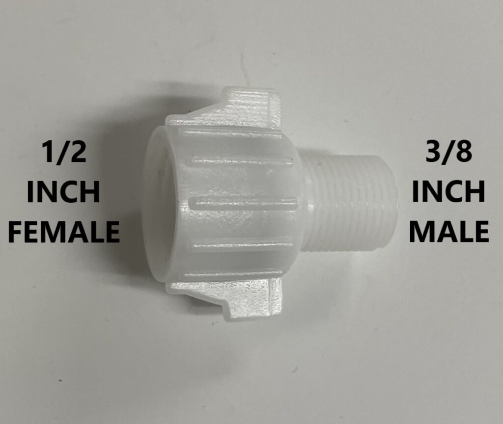 Screened Pipe Adapter (1/2-Inch Female To 3/8-Inch Male) - NuFlush