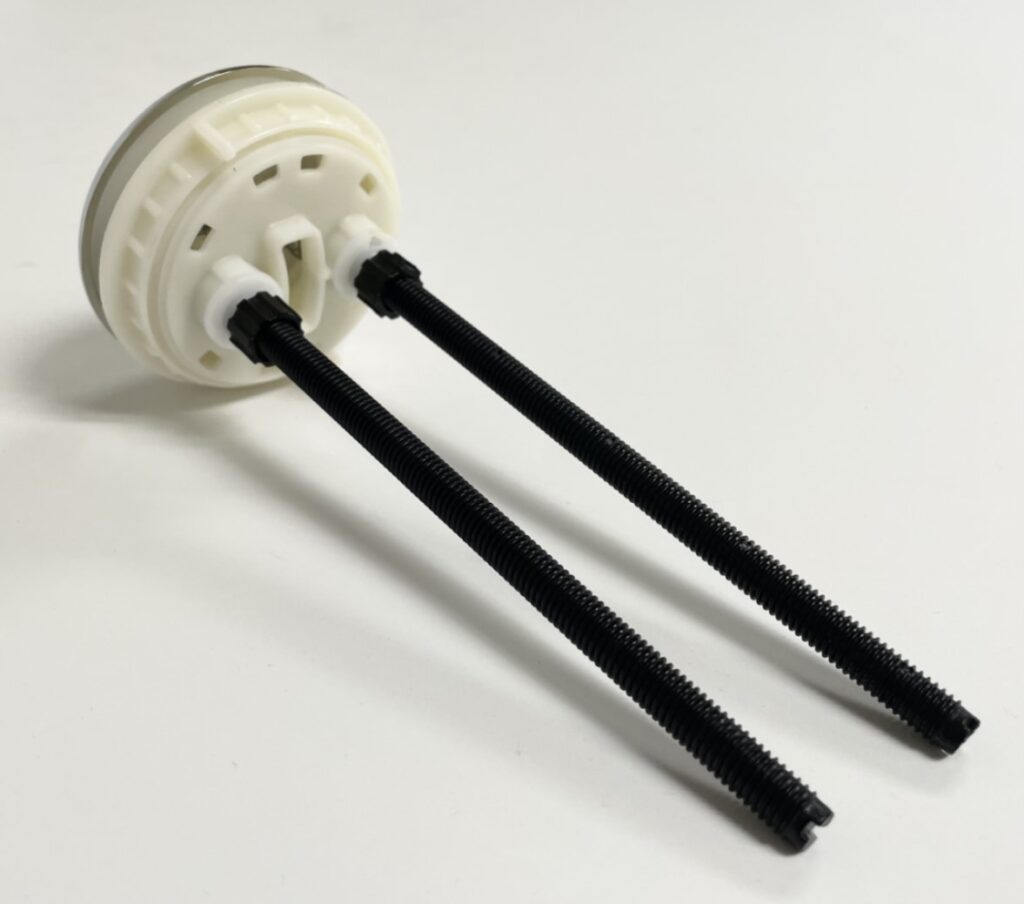 Chrome Dual Flush Toilet Top Flush Button (58 Mm) (6-inch Rods) - NuFlush