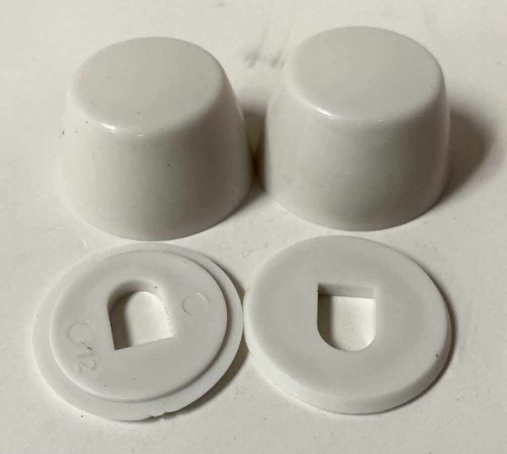 Flat Top Caps For Toilet Floor Bolts That Snap-on - NuFlush